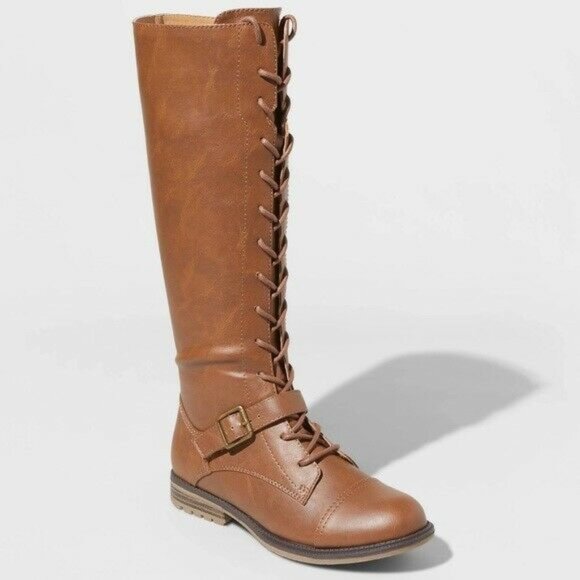 Universal Thread Shoes | Universal Thread Lace Up Riding Boots Cognac ...